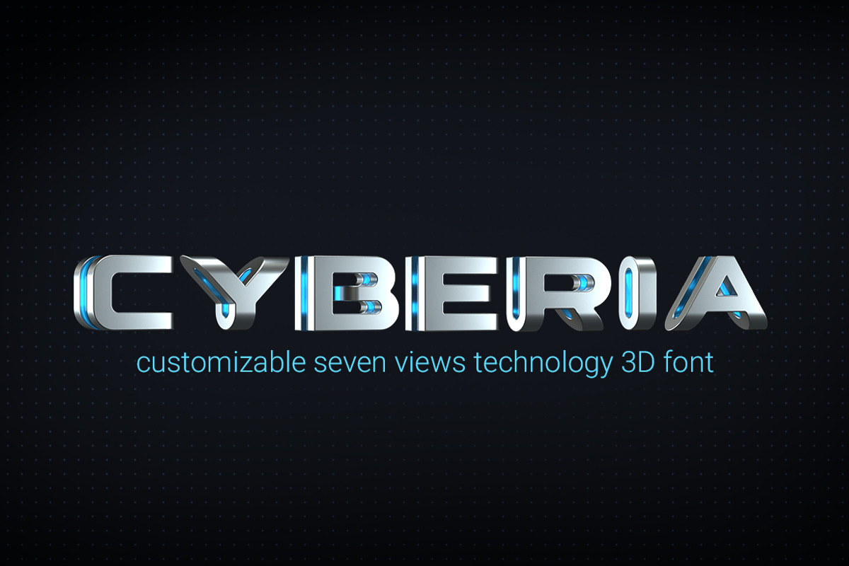 CYBERIA 3D Font