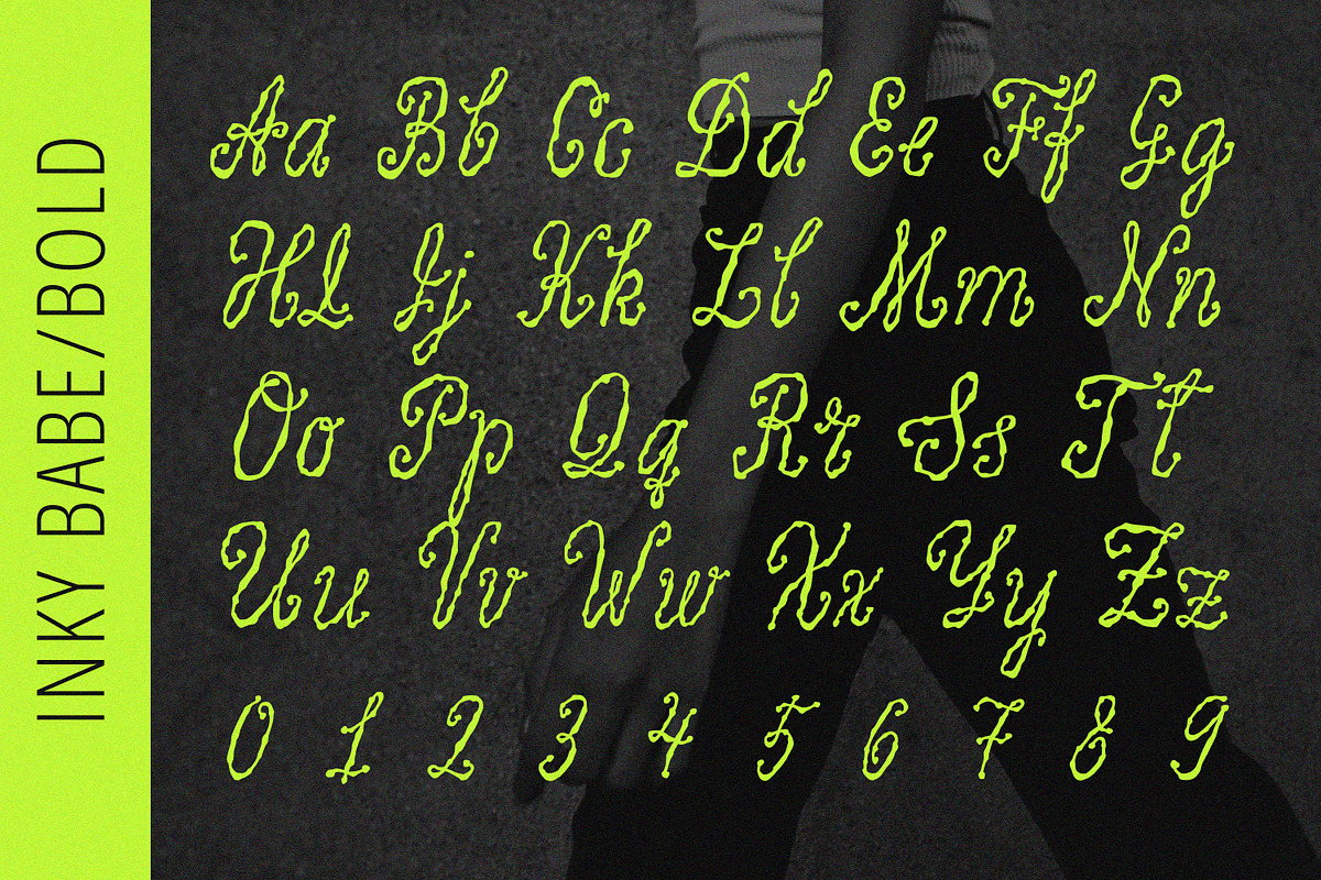 Inky Babe Messy Liquid Font Duo