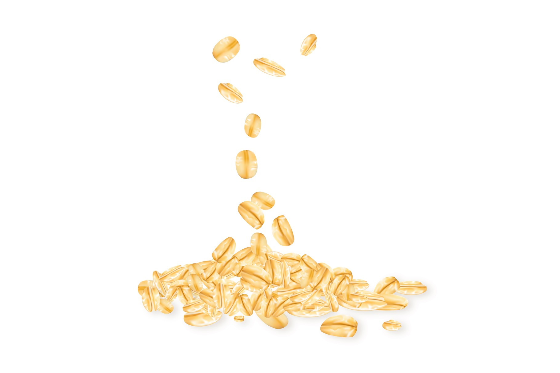 Oatmeal Falling Agriculture Cereal, a Food Illustration by pikepicture