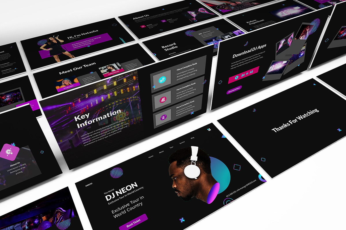 Dj Google Slides Presentation, a Presentation Template by Formatika Studio