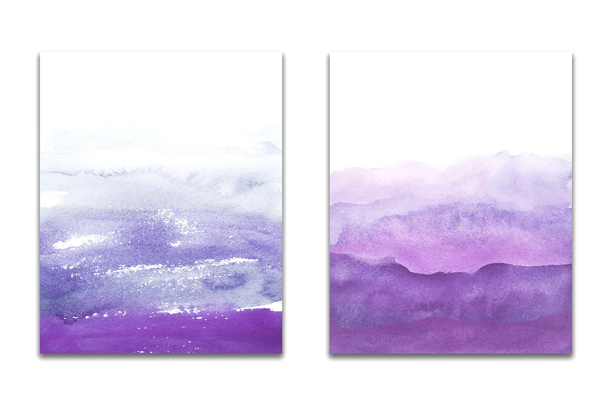 purple ombre watercolor, a Texture Graphic by GraphicRain