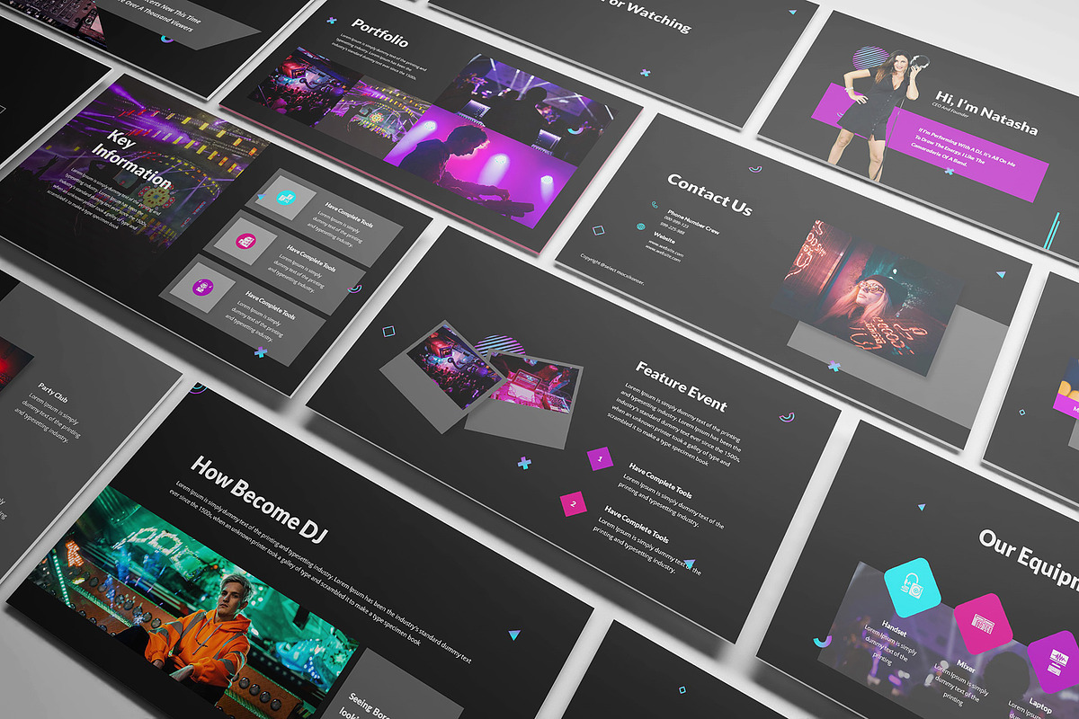 Dj Google Slides Presentation, a Presentation Template by Formatika Studio