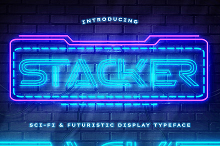 NEONBLITZ - Retro Neon Font, a Sans Serif Font by Almarkhatype