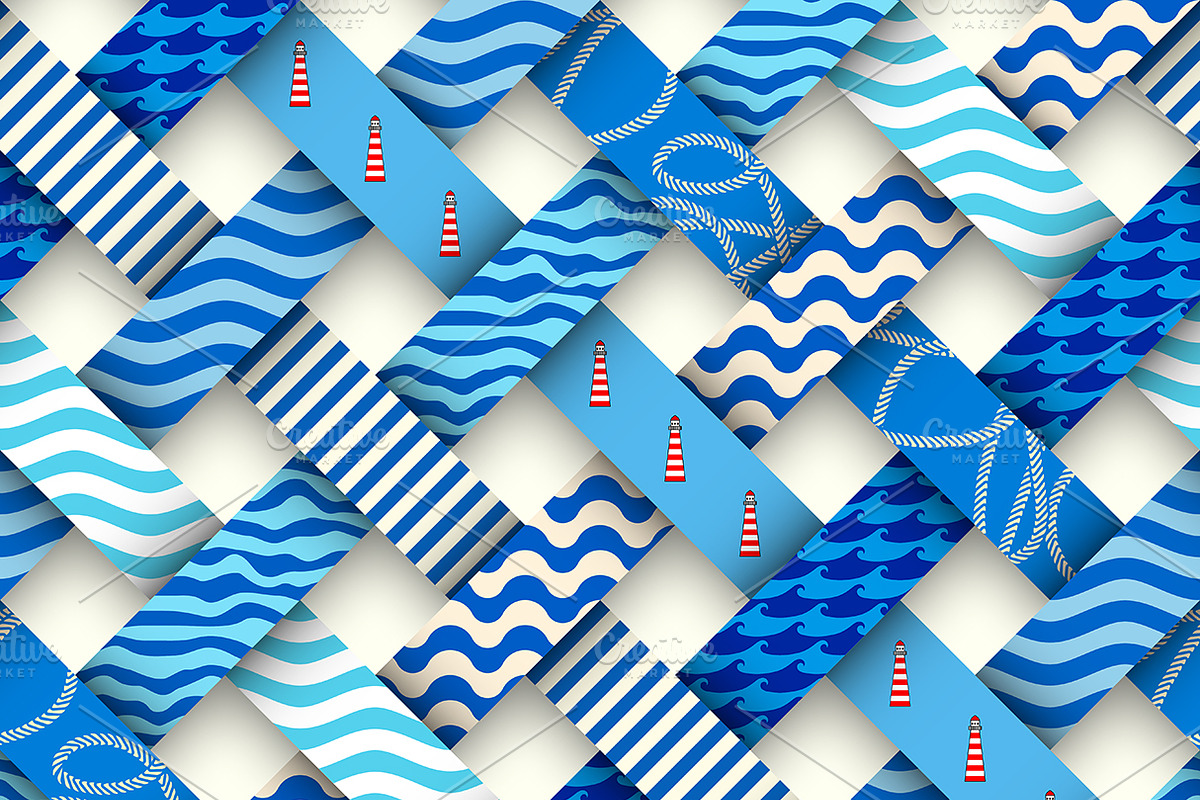 Marine and nautical style patterns