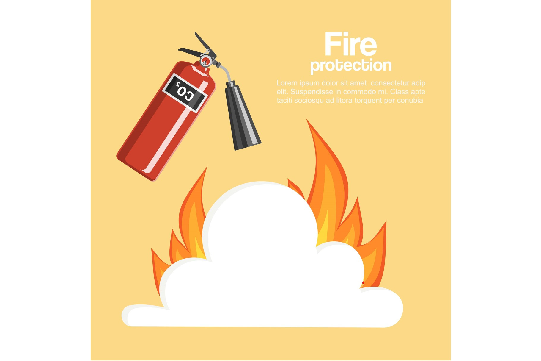 Fire protection poster vector, an Object Graphic by RocketArt