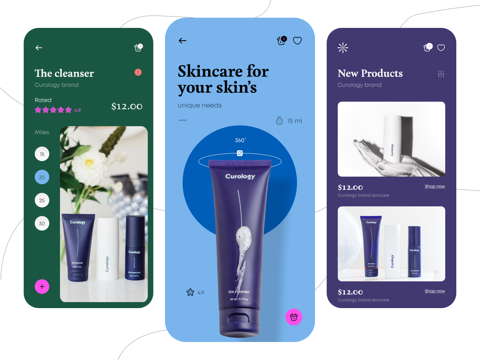 skincare mobile app design UI KIT