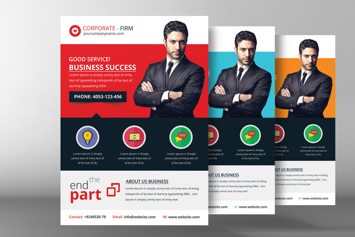 Corporate Business Office Flyer, a Flyer Template by graphicforest