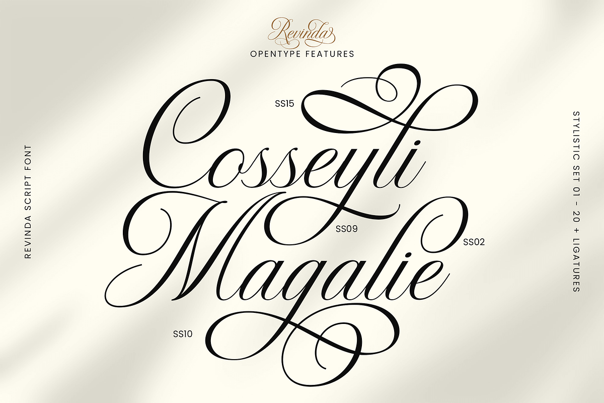 Revinda - Modern Cursive Script Font
