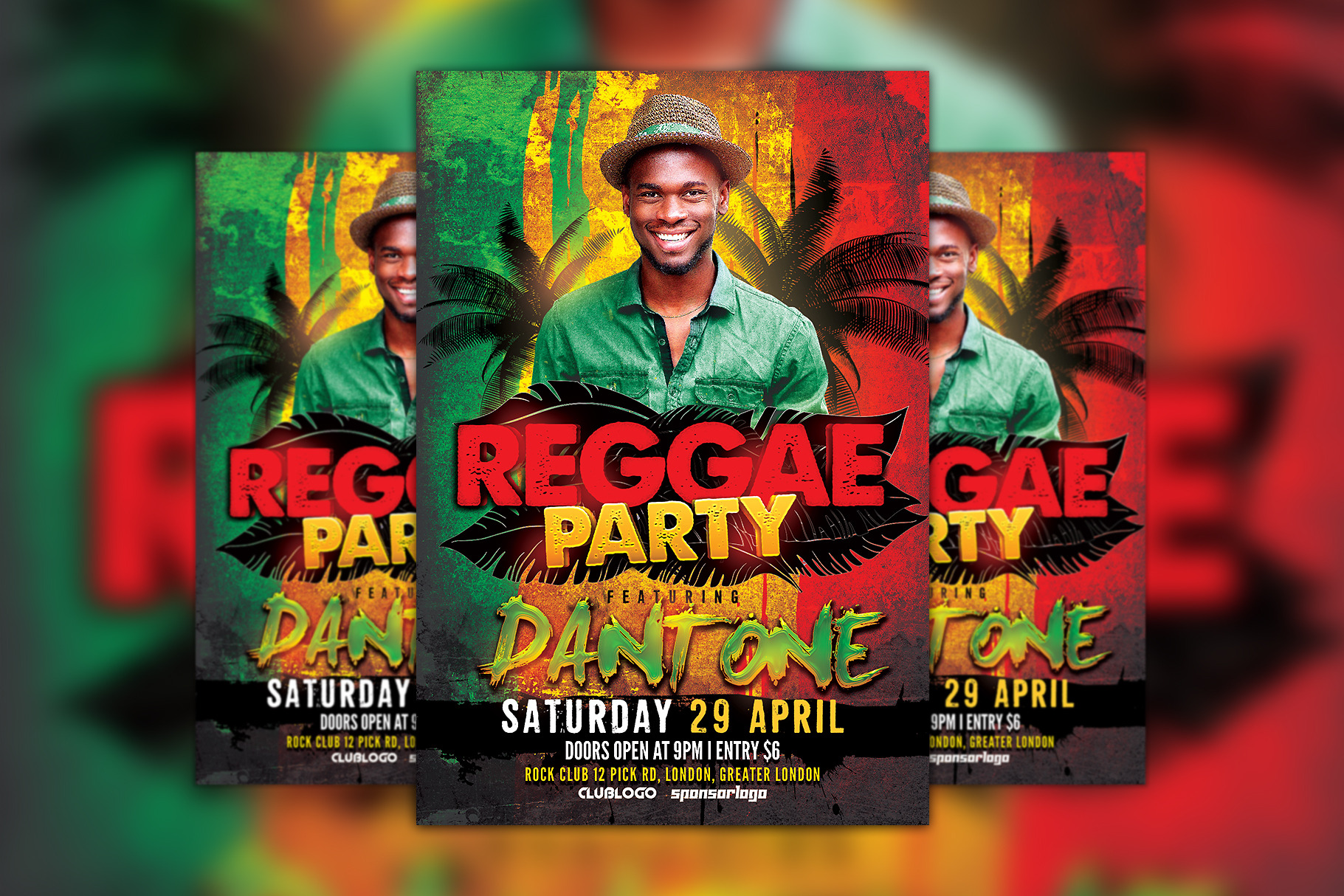 Reggae Party Flyer Template, a Flyer Template by Flyermind
