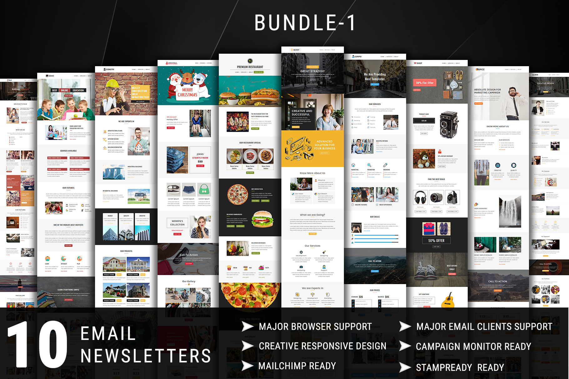10 Email Newsletters Bundle, an Email Template by FourDinos