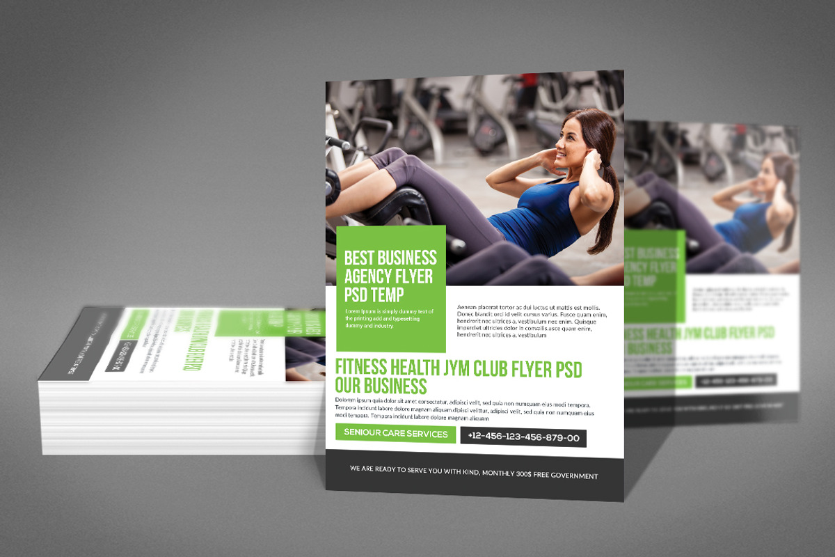 Fitness Trainer Flyer Template, a Flyer Template by graphicforest