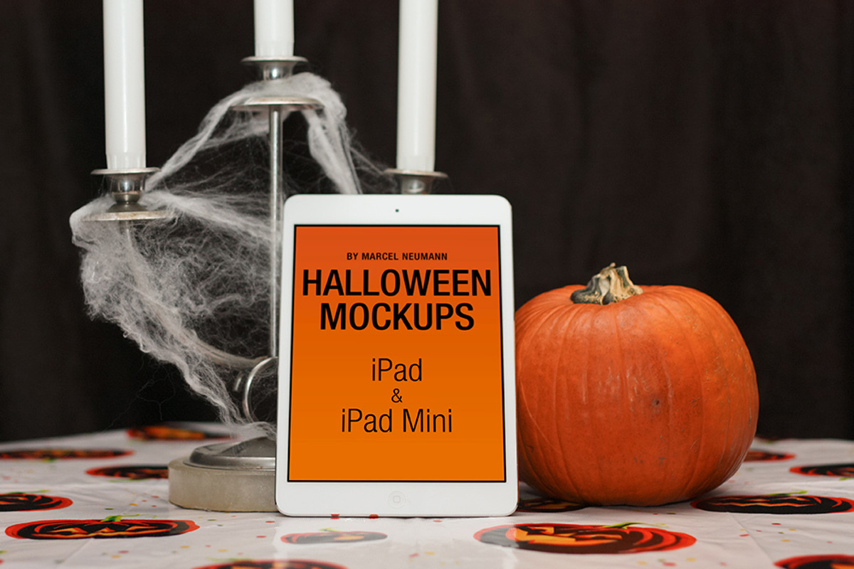 Halloween iPad & iPad mini mockups, an iPad Mockup by Marcel Neumann