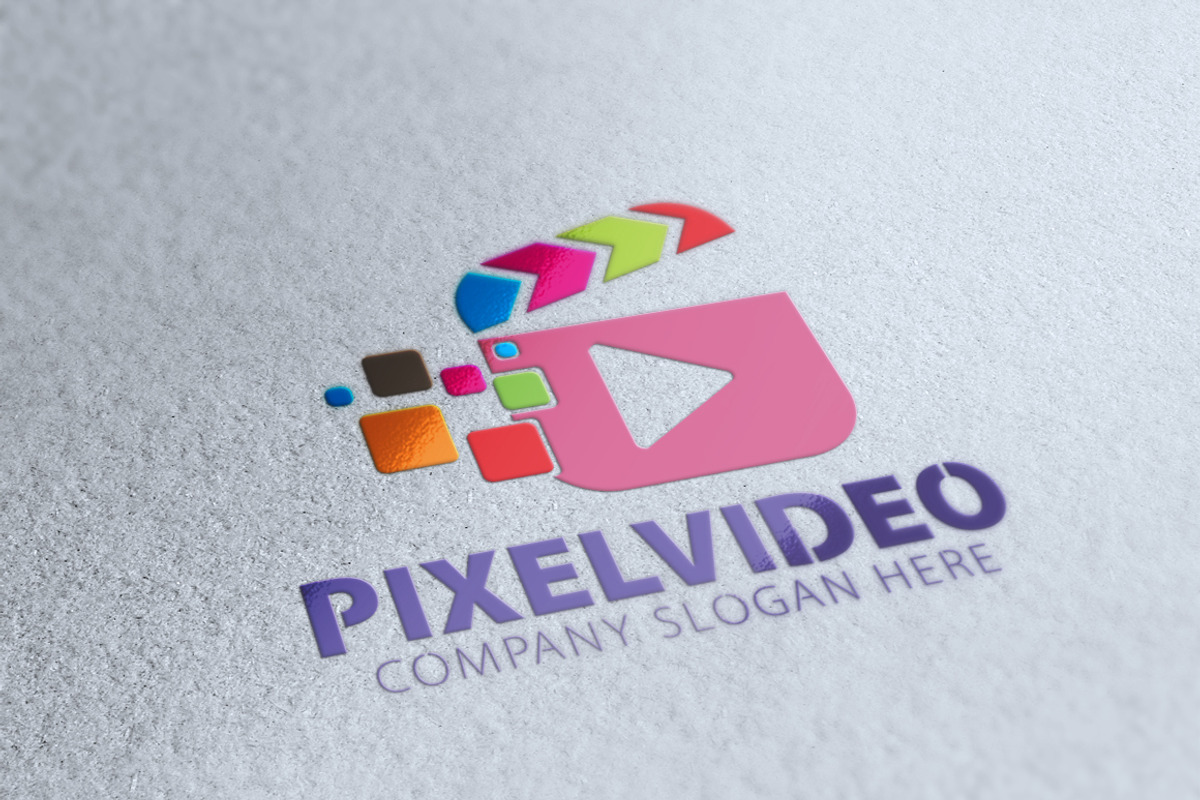 Pixel Video Logo, a Branding & Logo Template by essegraphic