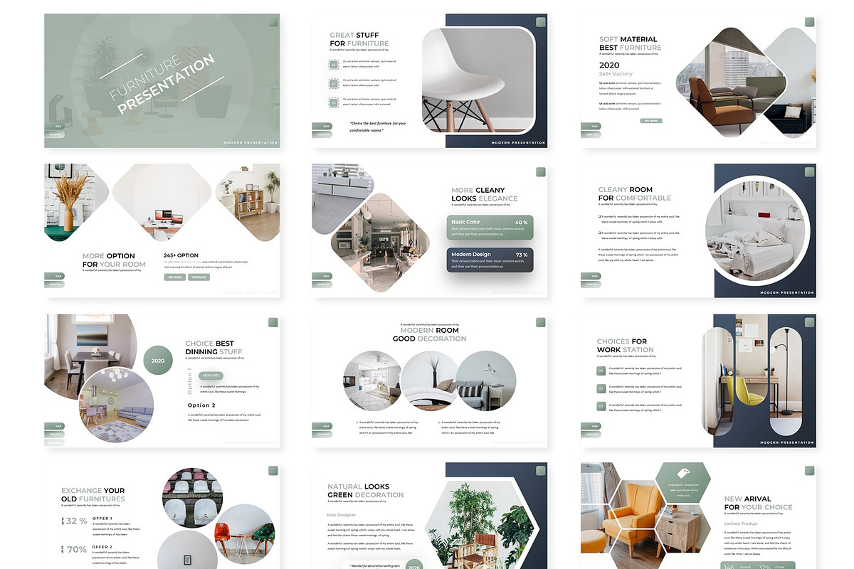 Furniture - Powerpoint Template, a Presentation Template by AQR Studio