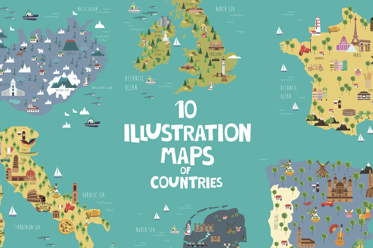 10 Illustration maps, an Illustration by Mio Buono