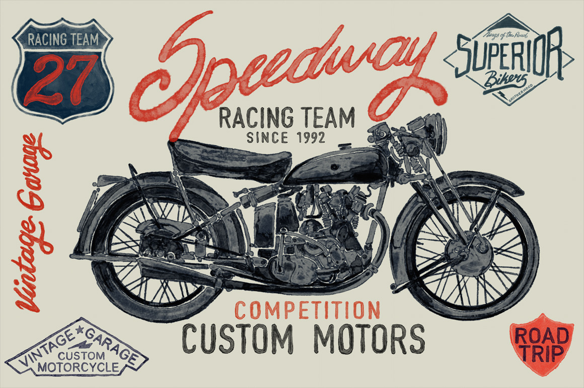 CUSTOM MOTORS, an Illustration by Artistic & Unique