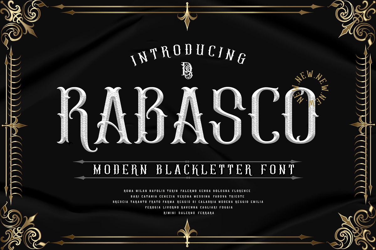 RABASCO, a Blackletter Font by dansdesign