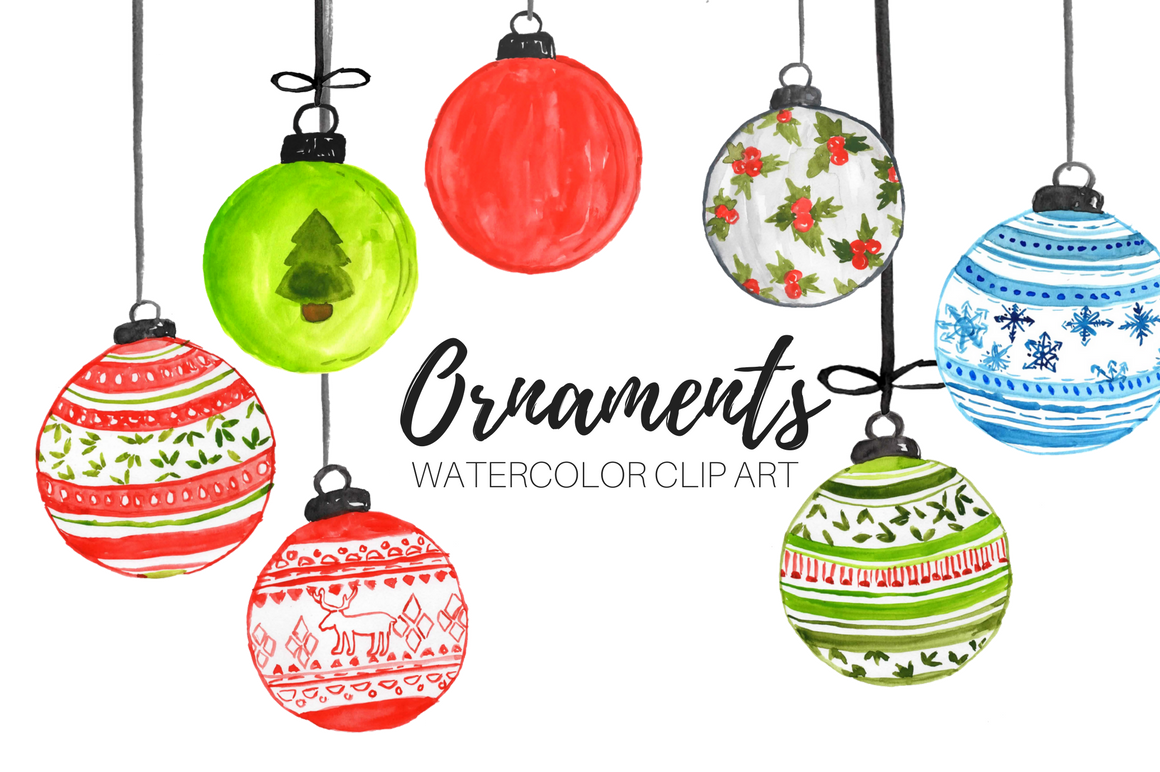 Christmas Ornament Clip Art, an Illustration by Writelovely