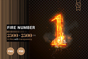Fire Number 1 of burning flame (PSD) | Illustrations ~ Creative Market