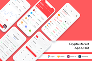 Crypto Market App UI Kit | UI Kits and Libraries ~ Creative Market