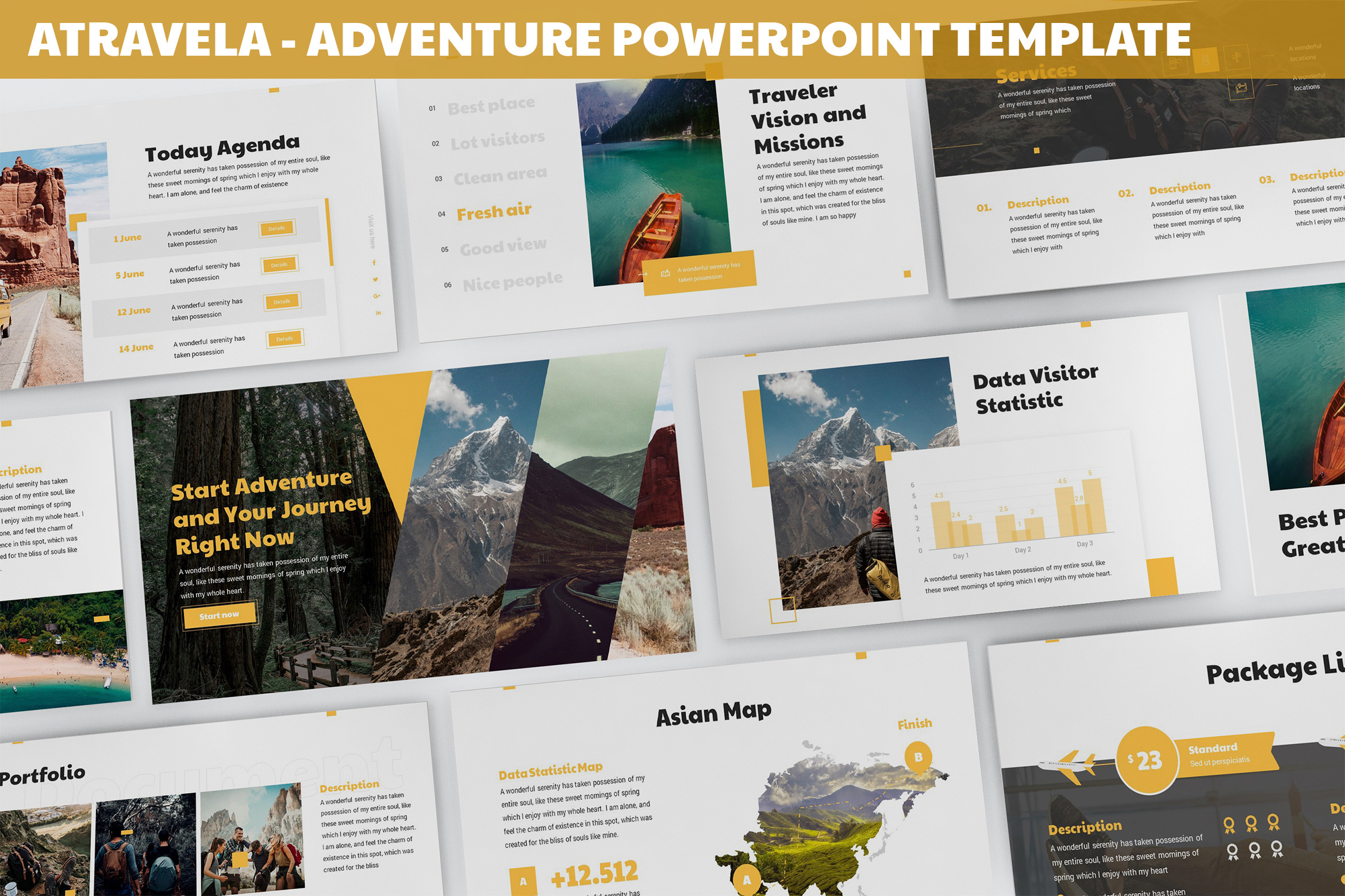Atravela - Adventure Powerpoint, a Presentation Template by SlideFactory