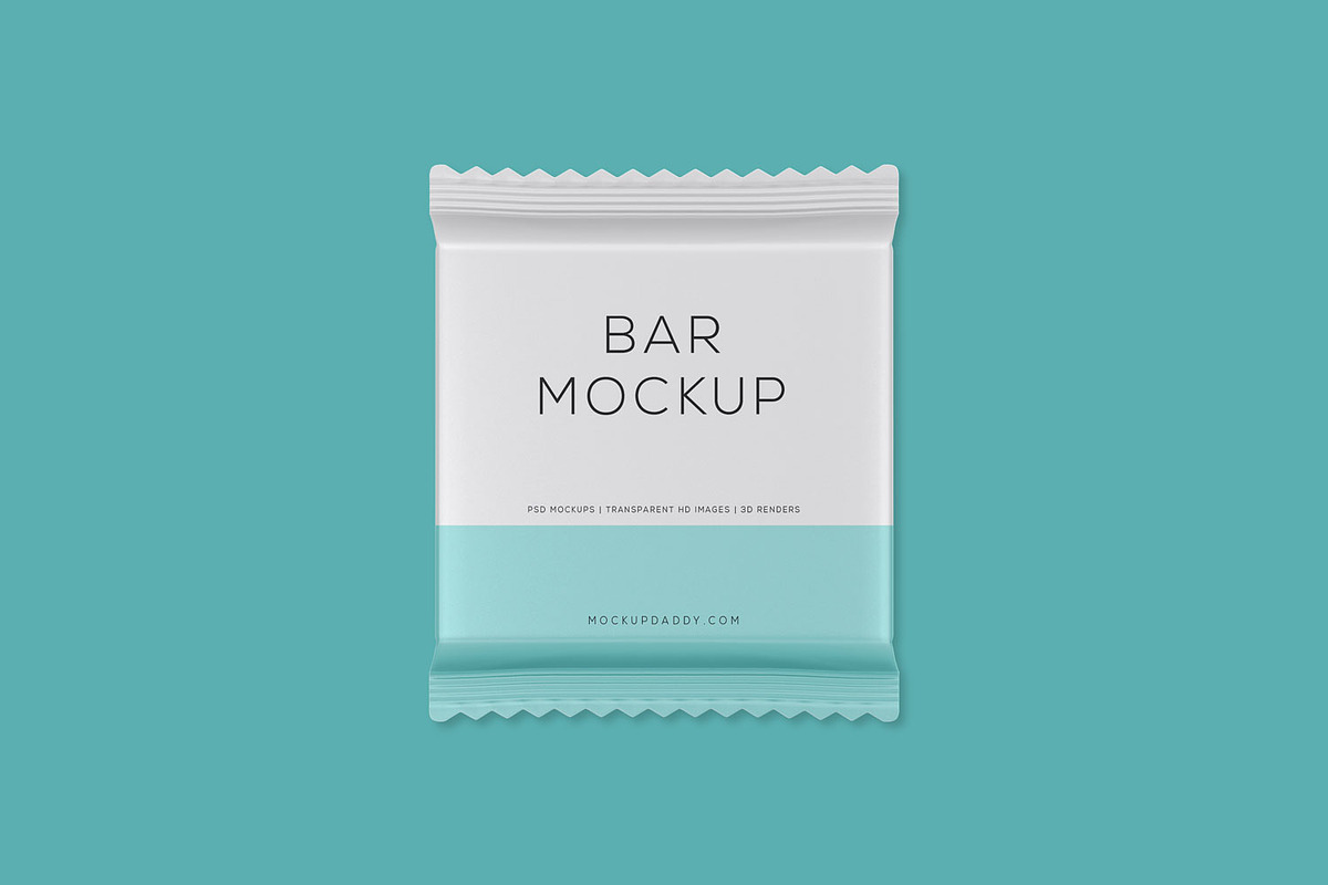 Small Chocolate Wrapper Mockup, a Packaging Mockup by Mockupdaddy
