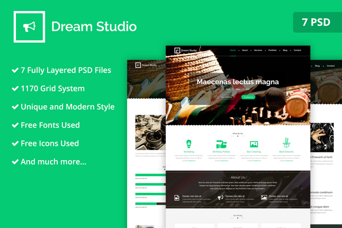 Dream Studio PSD Website Template, a Websites & App Template by ...