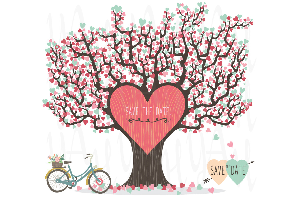 Love Tree Wedding Invitation, an Illustration by YenzArtHaut | Creative ...