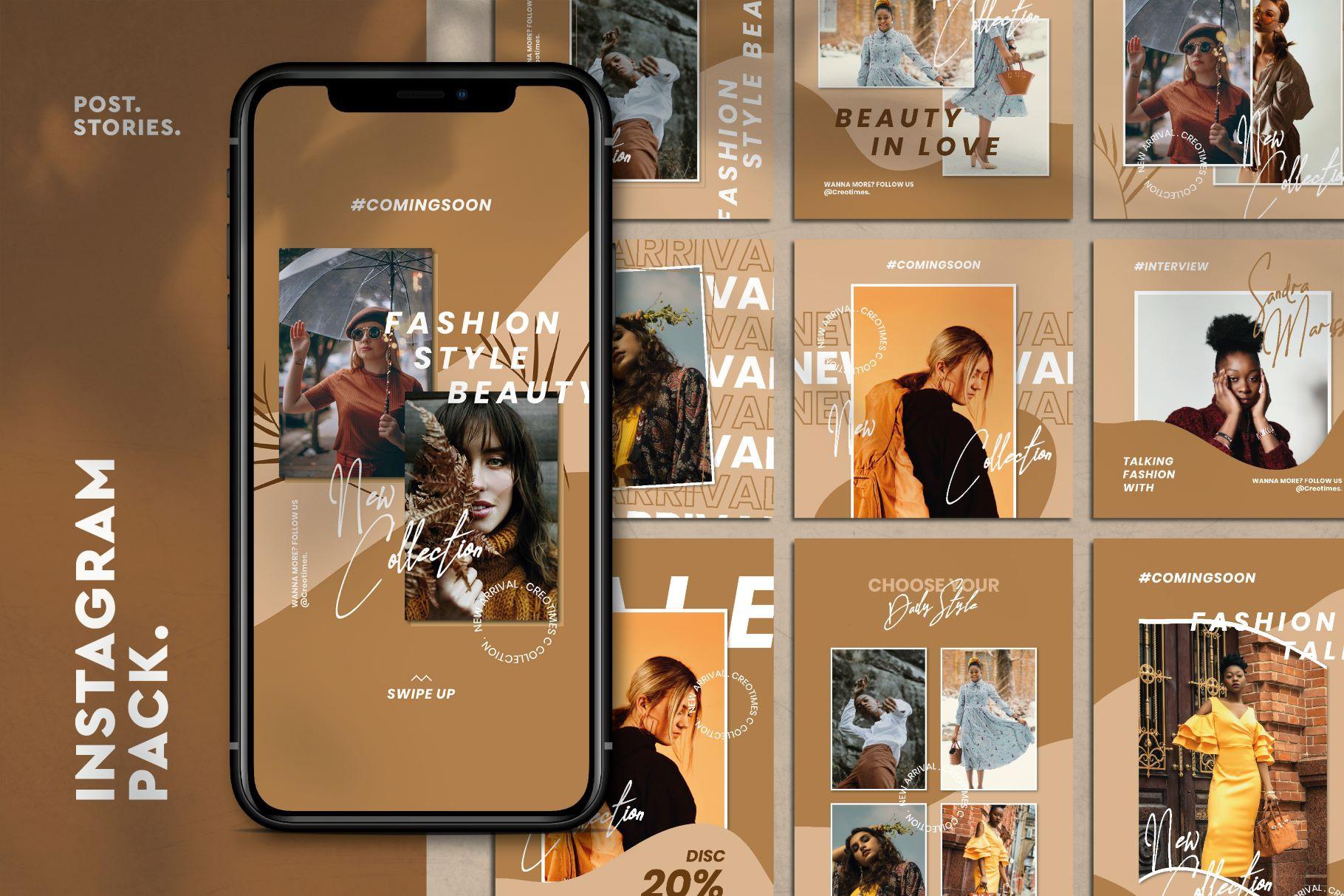 Brawn - Instagram Pack, a Social Media Template by Creotimes.