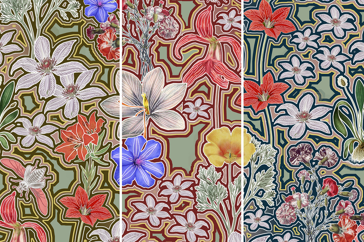 Floral Edge Seamless pattern, a Pattern Graphic by GND ART STUDIO ...