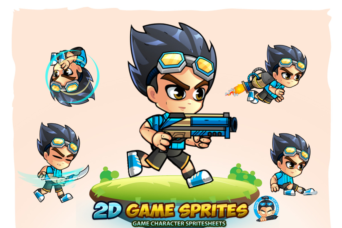 2D Game Character Sprites, an Illustration by DionArtworks