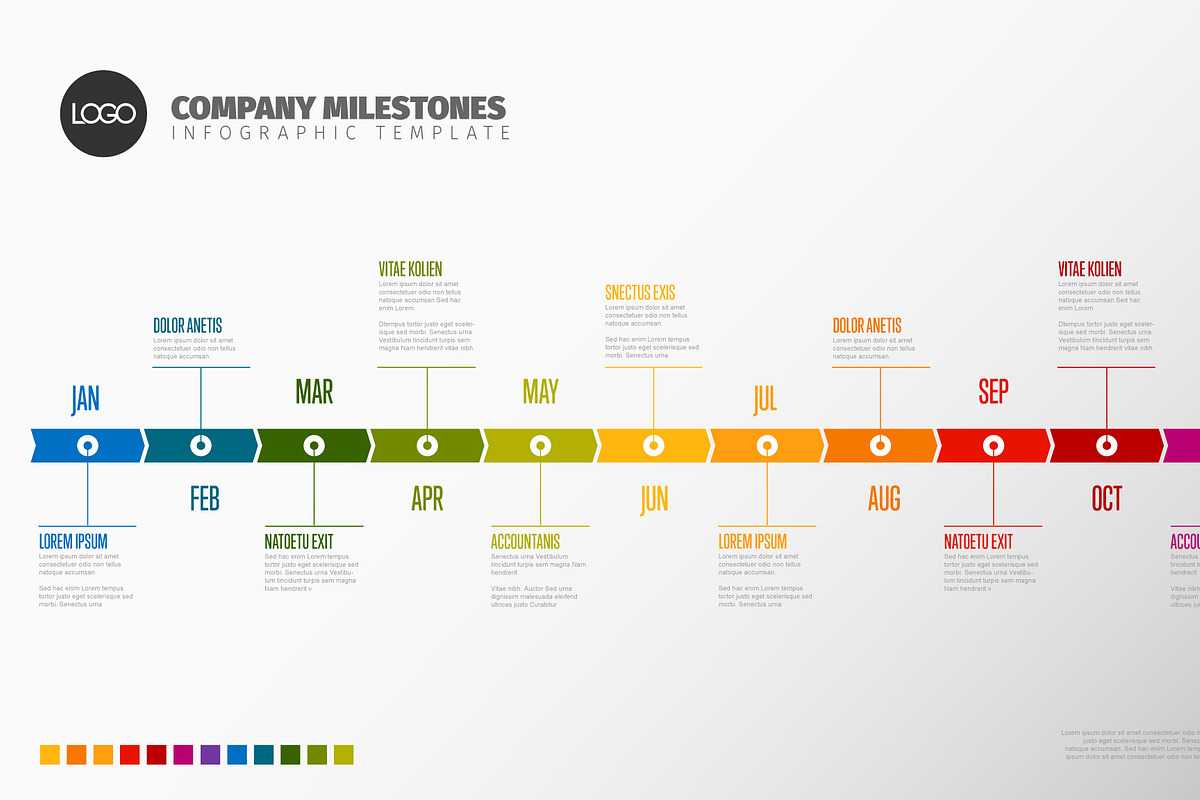 Full year timeline template, a Presentation Template by Orson