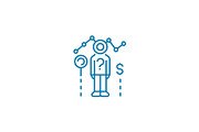 Employee performance linear icon concept. Employee performance line ...