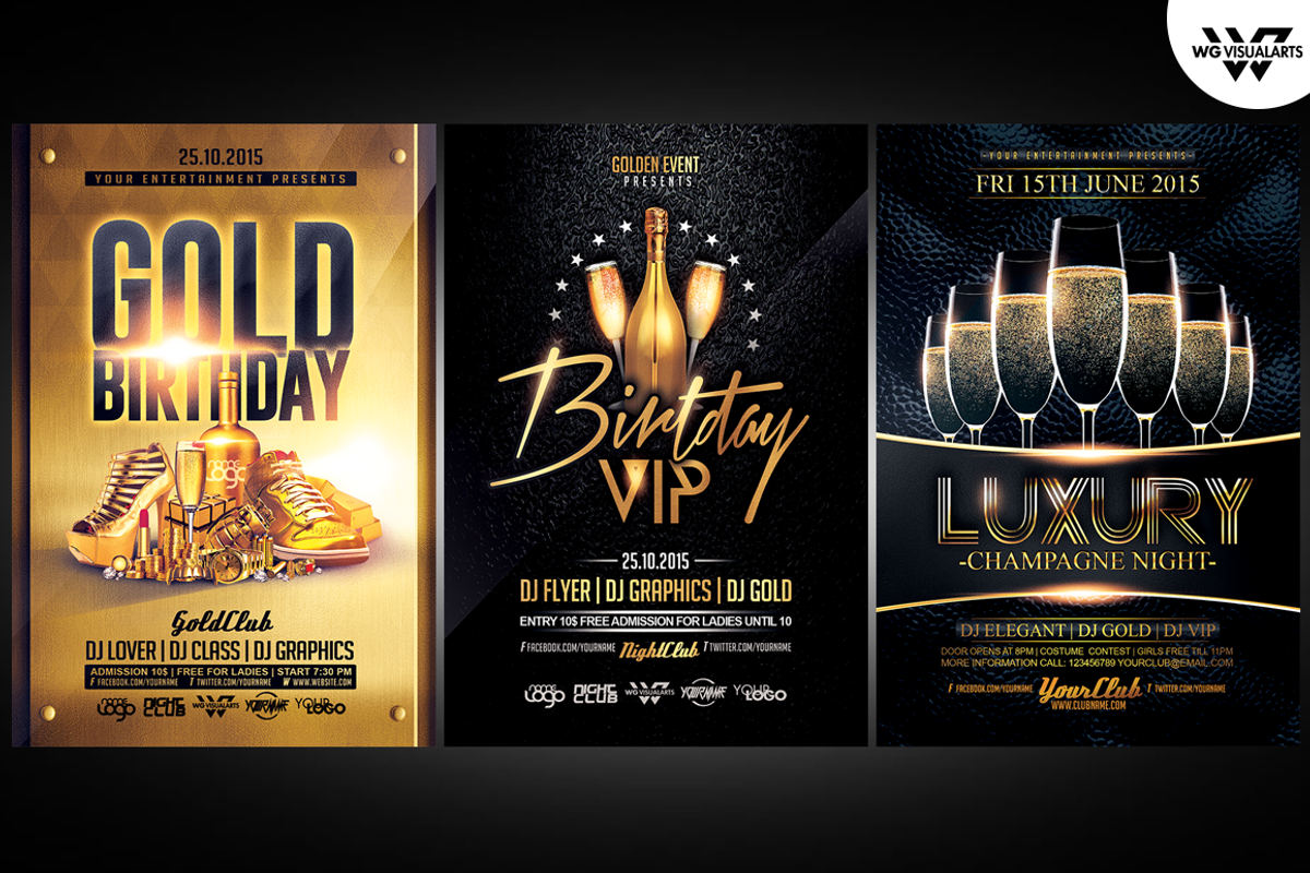 VIP Flyer Bundle, a Flyer Template by WG DESIGN