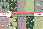 Merry Christmas Deer paper, a Pattern Graphic by Poppymoondesign