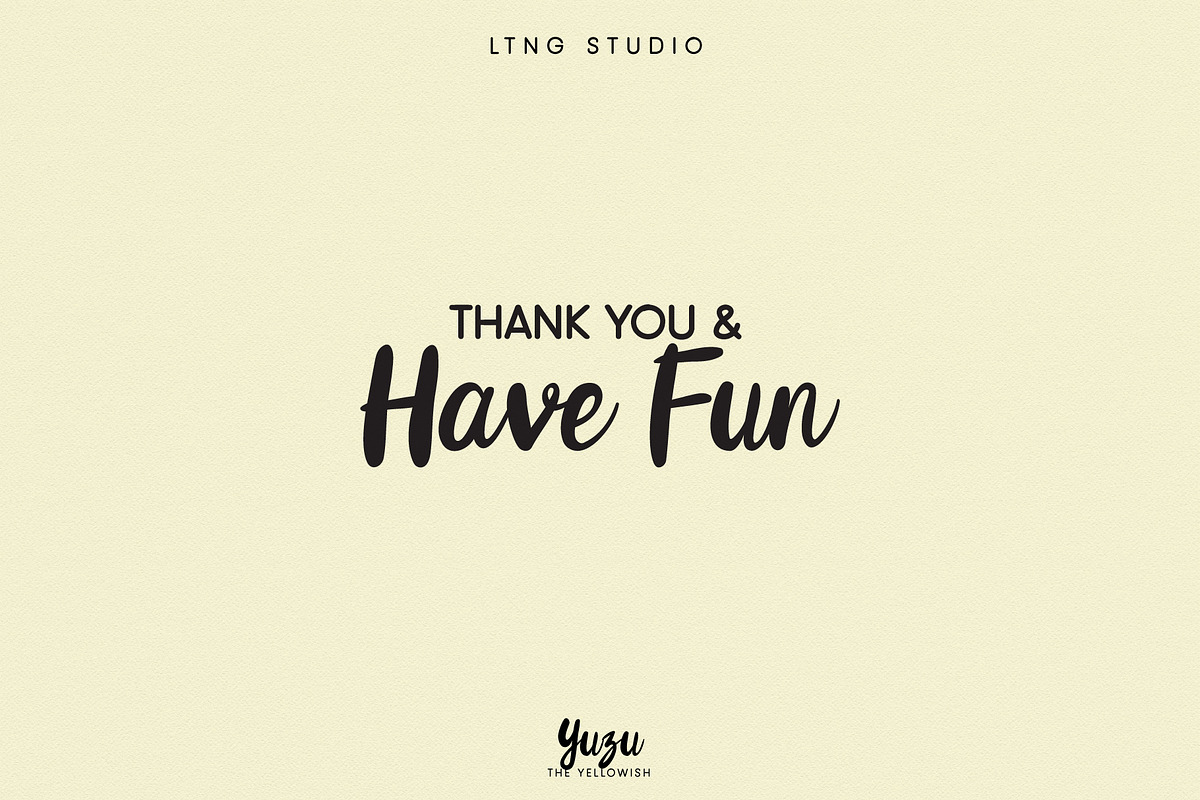 Yuzu The Yellowish Font Duo, a Script Font by LTNG STUDIO