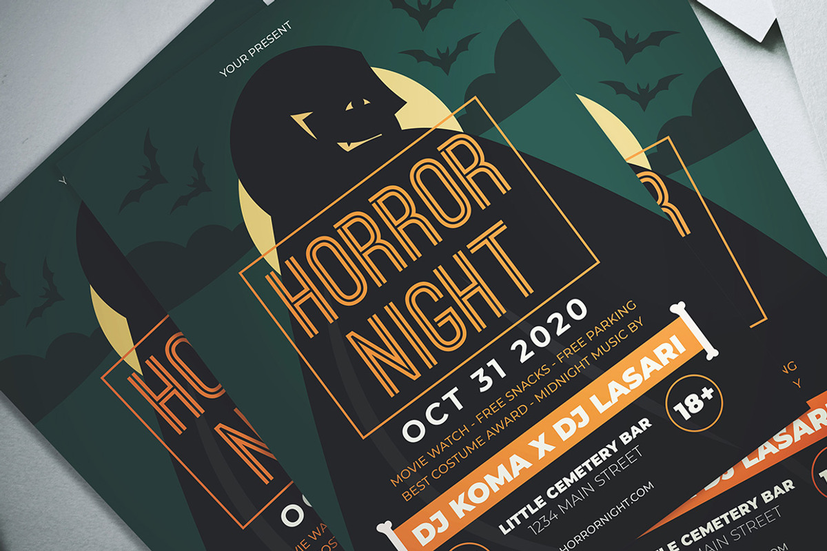 Halloween Horror Night Flyer, a Flyer Template by Gumico Studio.