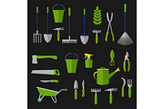 Agricultural and gardening tools, a Graphic by Vector Tradition
