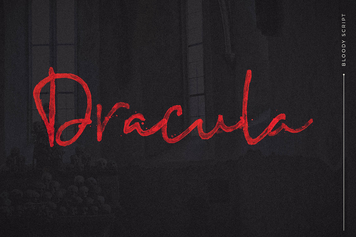 Bloody Script SVG Font, a Font by Awanstudio