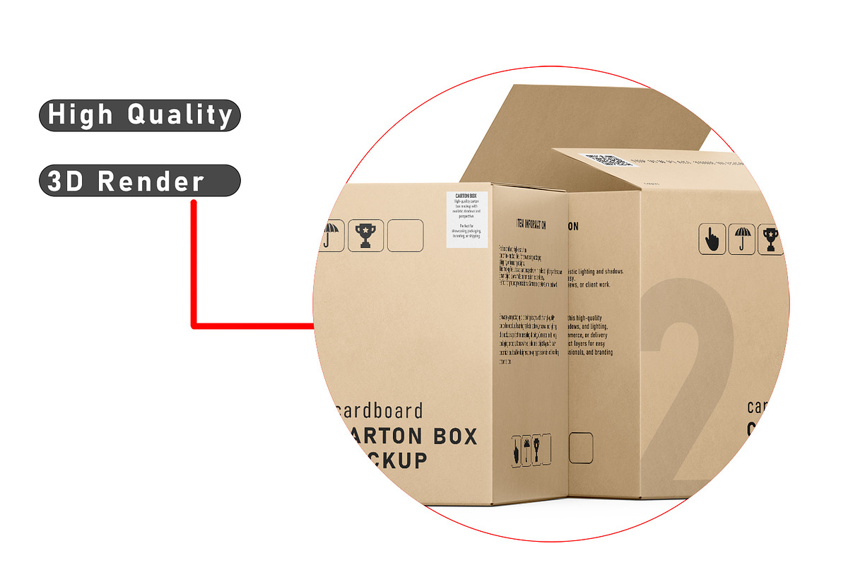 Square Carton Box Mockup, a Packaging Mockup by pixelmock