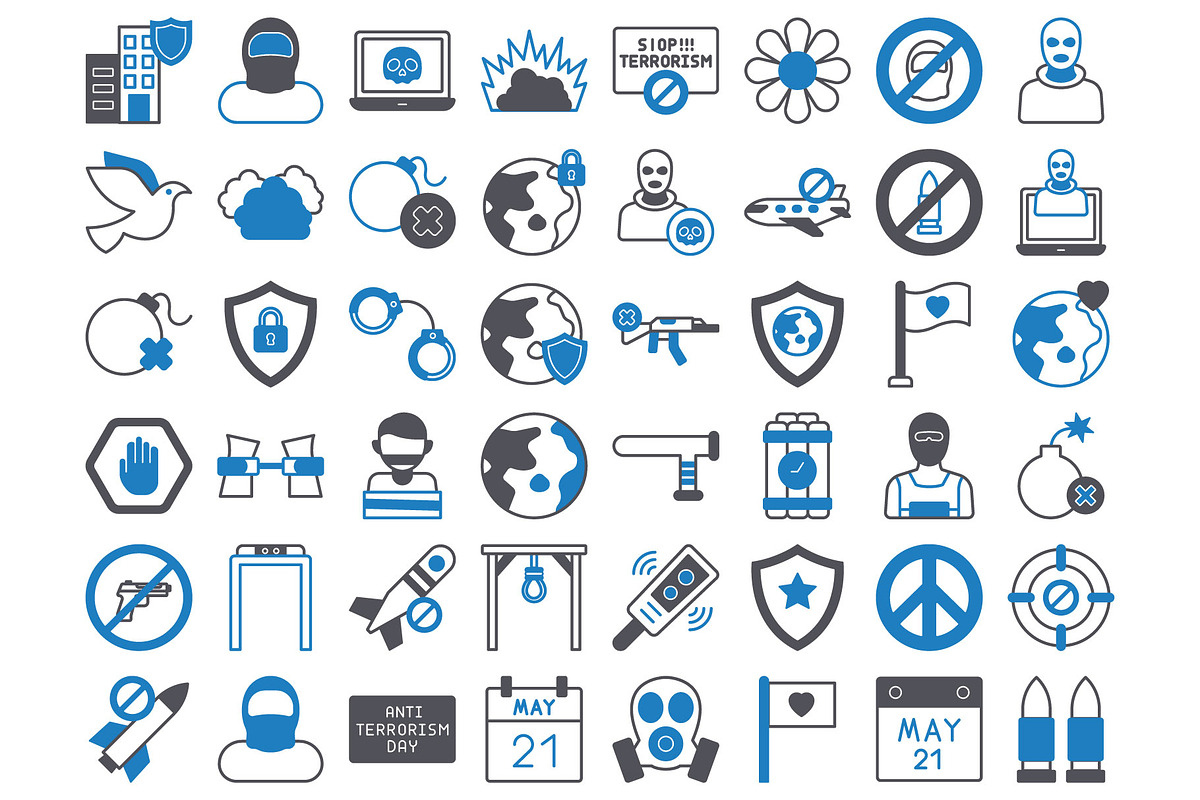 Anti Terrorism Icons Pack, an Icon by Vector Portal