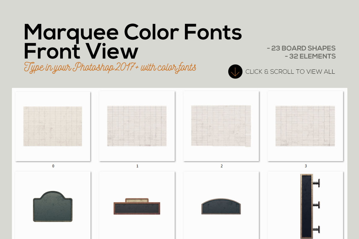 Marquee Front View - Color Fonts, a Font by TVartworks