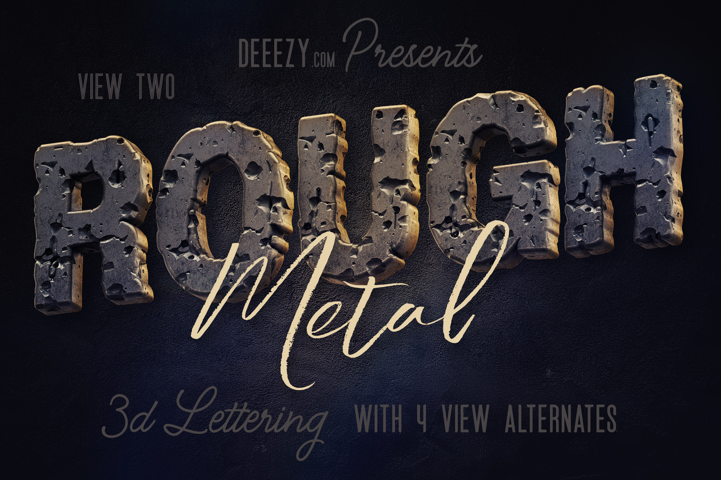 Rough Metal - 3D Lettering, a Graphic by Deeezy