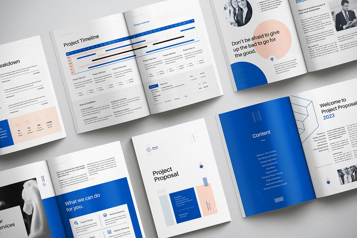 Project Proposal Template, a Brochure Template by E-Type
