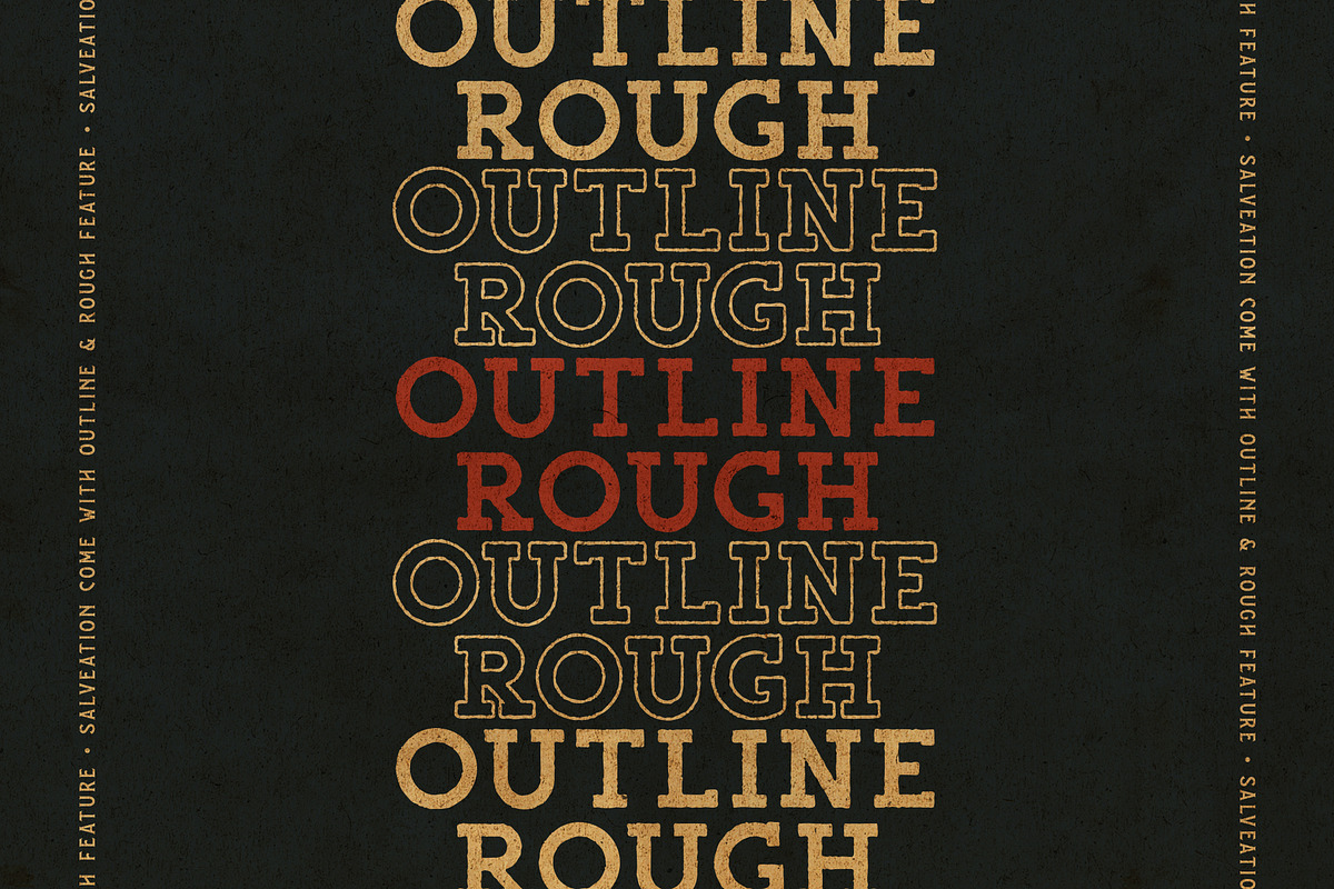 Salveation Font Collection, a Slab Serif Font by Runsell Studio