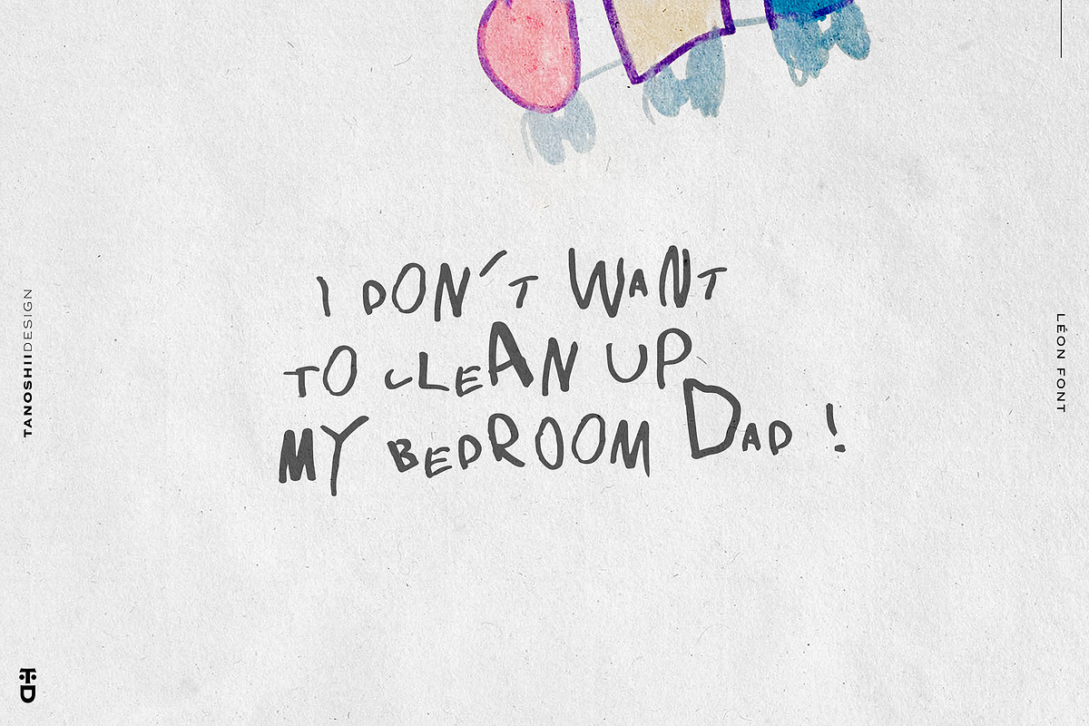 LÉON - Handwritten Font, a Script Font by TANOSHII DESIGN