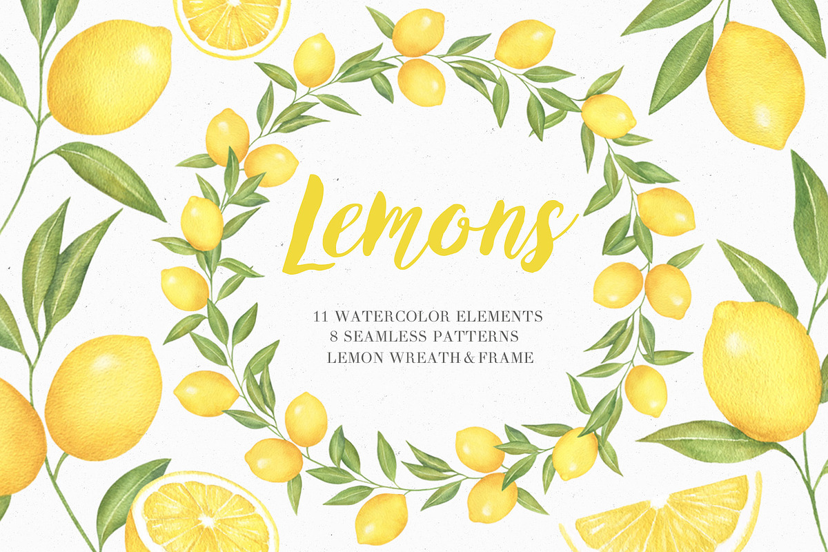 Lemon Watercolor Collection