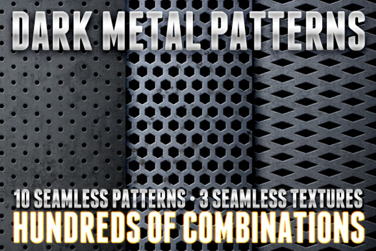 Dark Metal Pattern Pack 1, a Texture Graphic by Design Panoply