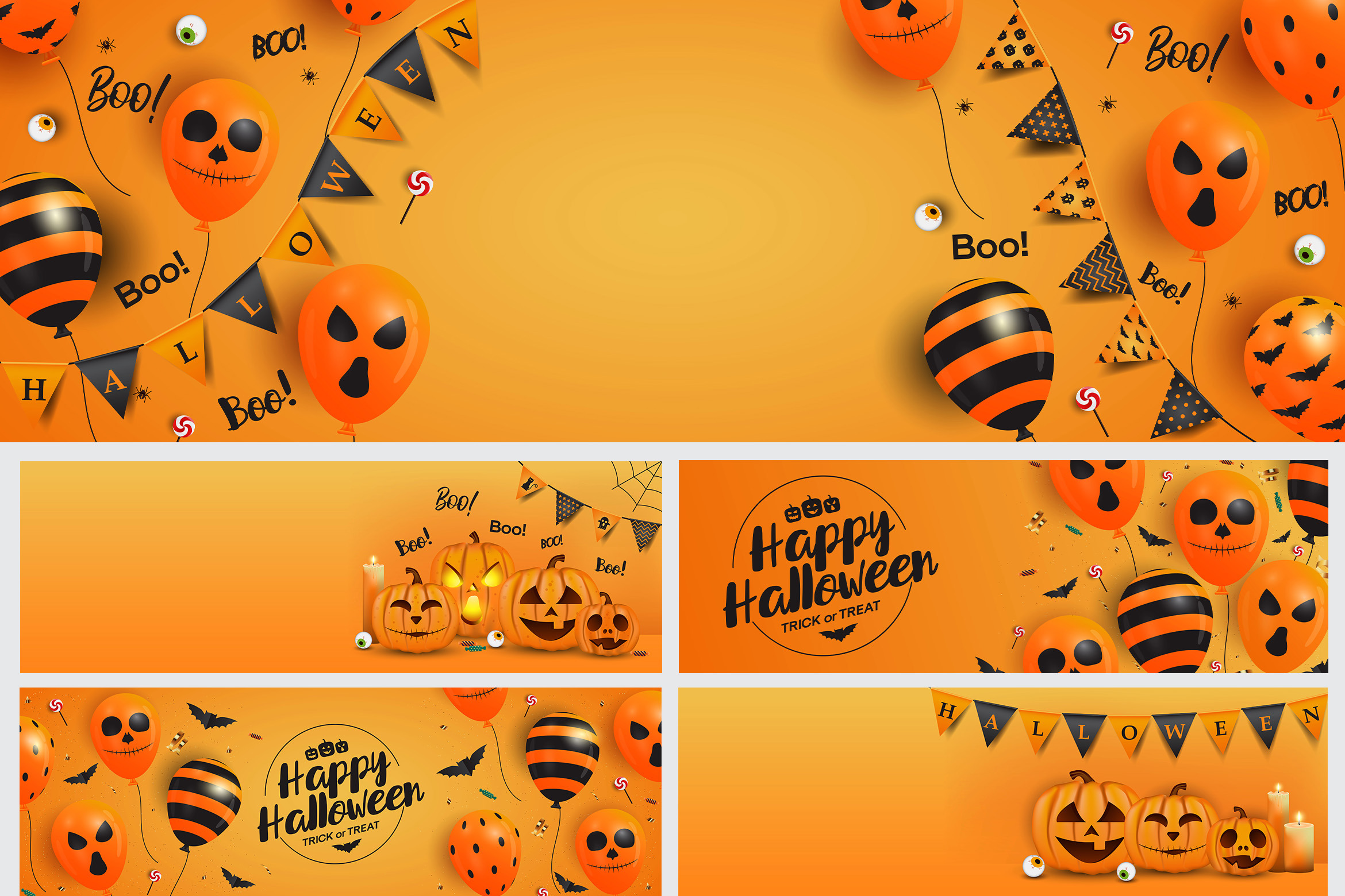 Happy Halloween Banner template, a Decorative Illustration by Creative ...