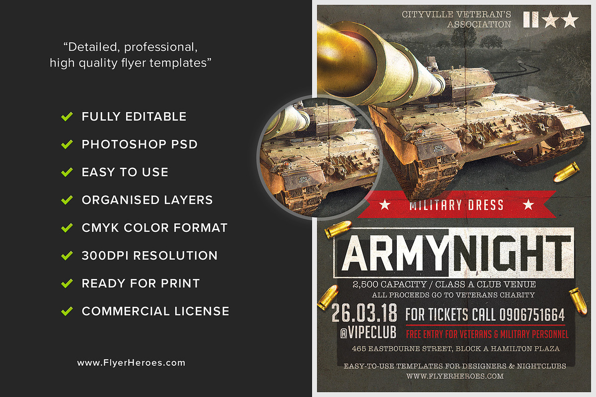 Army Night Flyer Template, a Flyer Template by FlyerHeroes